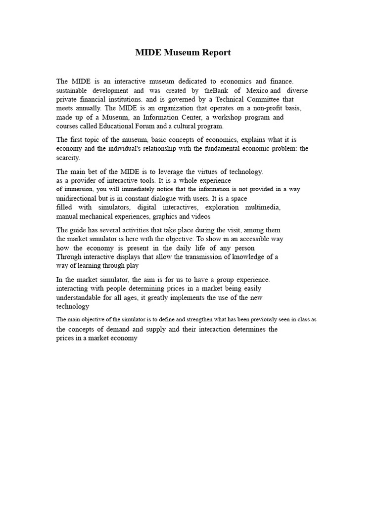 Complete Mide Museum Report | PDF | Consumer Price Index | Inflation
