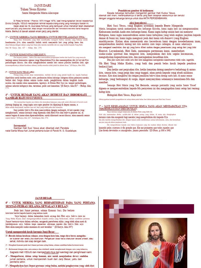 Brosur Devosi Hati Suci Yesus | PDF