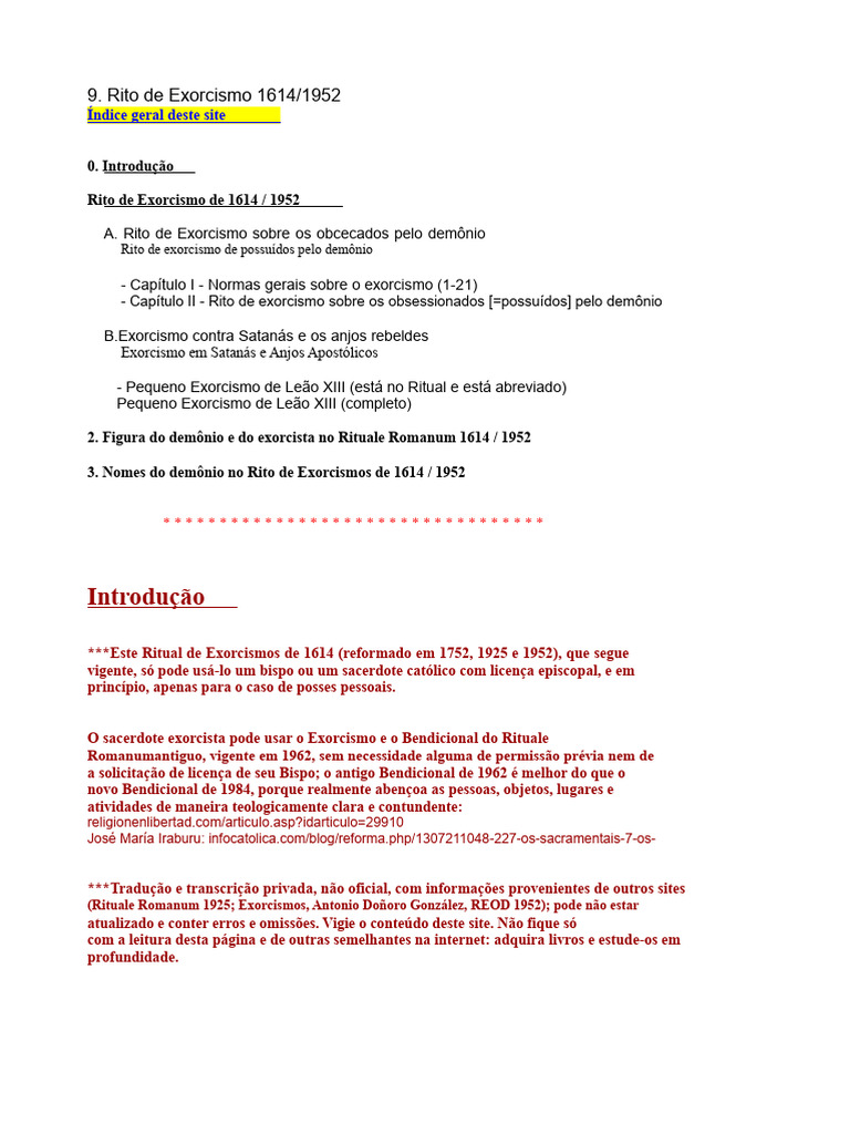 Ritual de Exorcismo Antigo | PDF | Jesus | Exorcismo