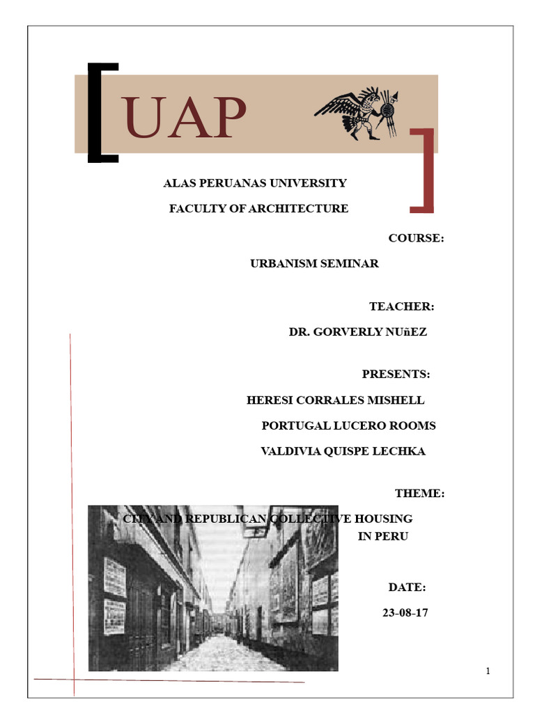 City and Republican Collective Housing in Peru | PDF | Lima