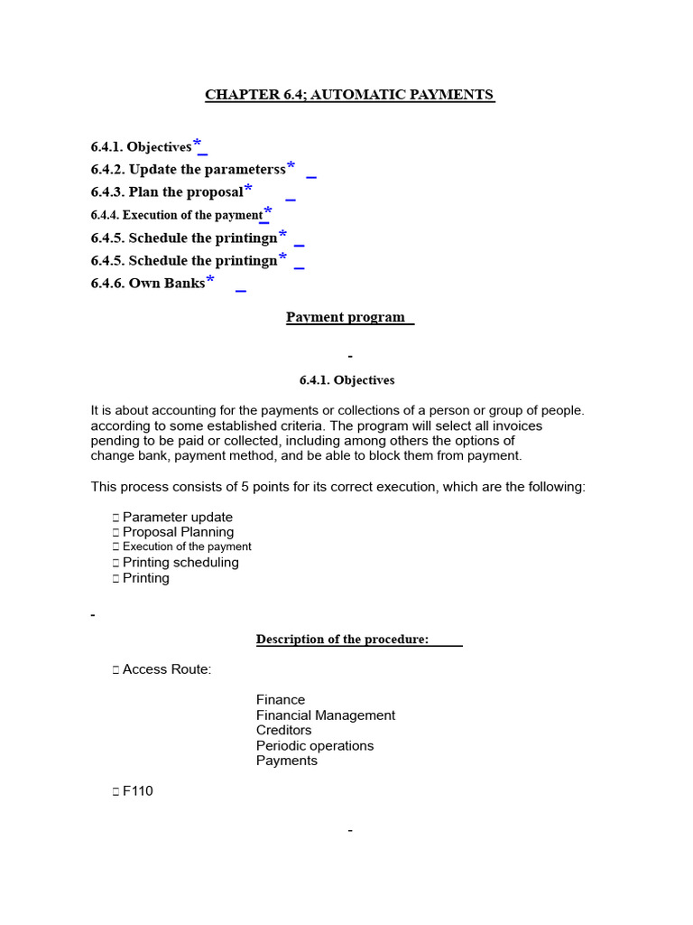 Manual F110 Explained | PDF | Cheque | Payments