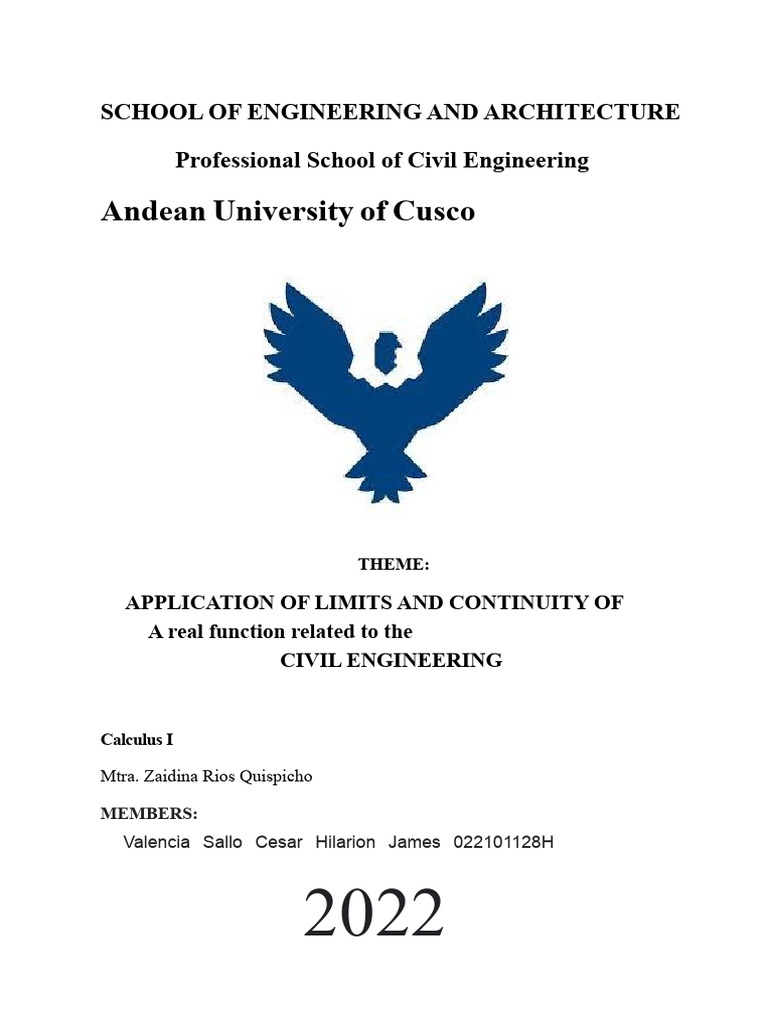 Limits and Continuity in Civil Engineering | PDF | Function ...