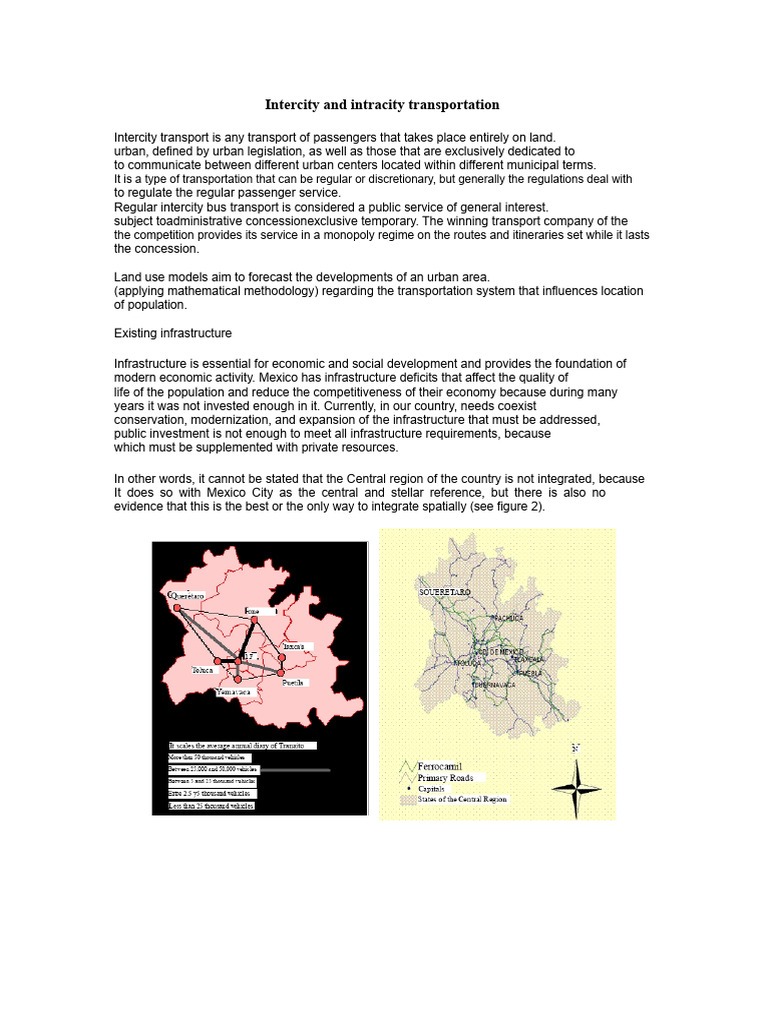 Intercity and Intracity Transportation | PDF | Transport | Public Transport
