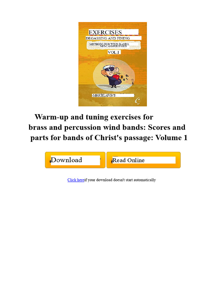 Warm-Up and Tuning Exercises For Brass and Percussion Bands Scores and ...