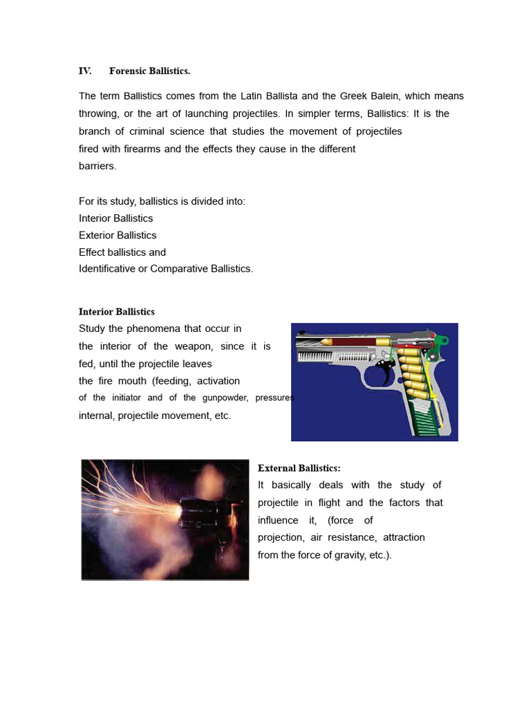 Forensic Ballistics Overview and Firearms Types | PDF | Caliber | Gun ...