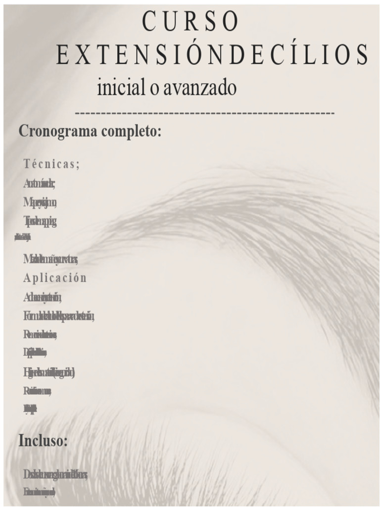 Curso - Extensión de Pestañas | PDF