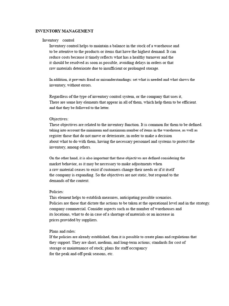 Effective Inventory Management Strategies | PDF | Inventory | Quality ...