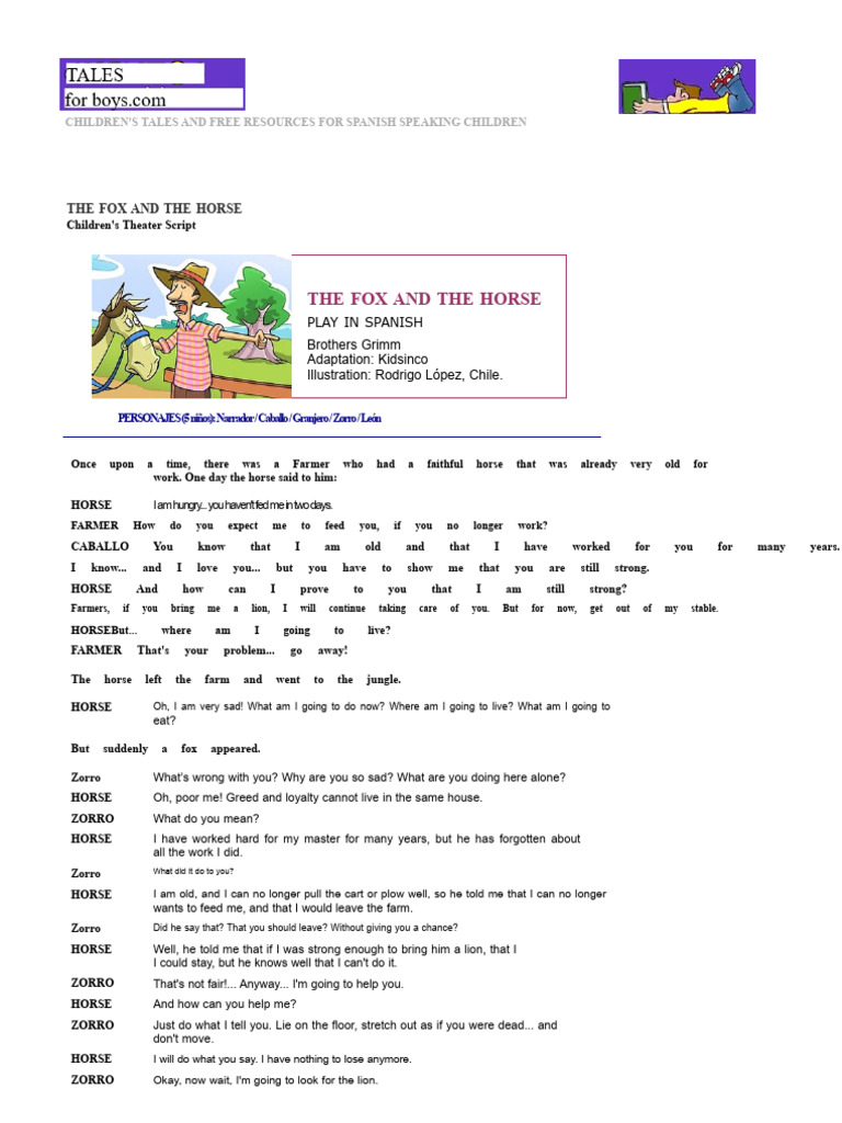 The Fox and The Horse | PDF