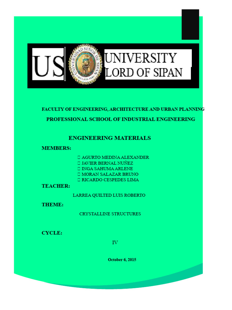Crystalline Structures and Calculations | PDF | Crystal Structure ...