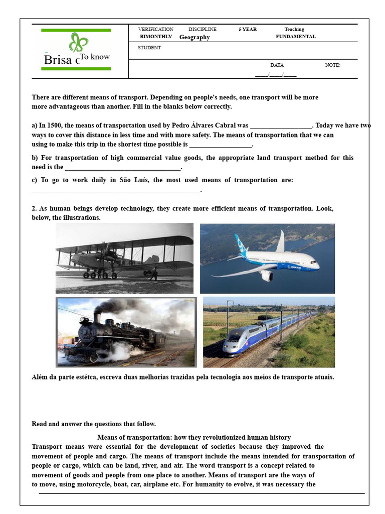 Geo Assessment 5TH Year | PDF | Transport | Traffic Congestion