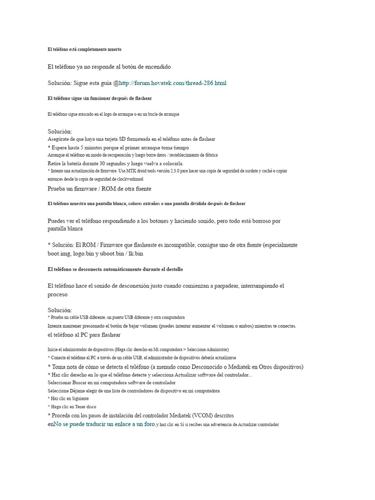 Soluciones para errores en SP Flash Tool | PDF | Adobe Flash | USB