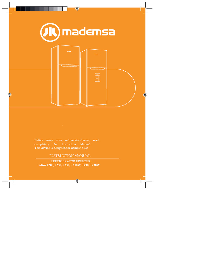 Mademsa Manual | PDF | Refrigerator | Waste