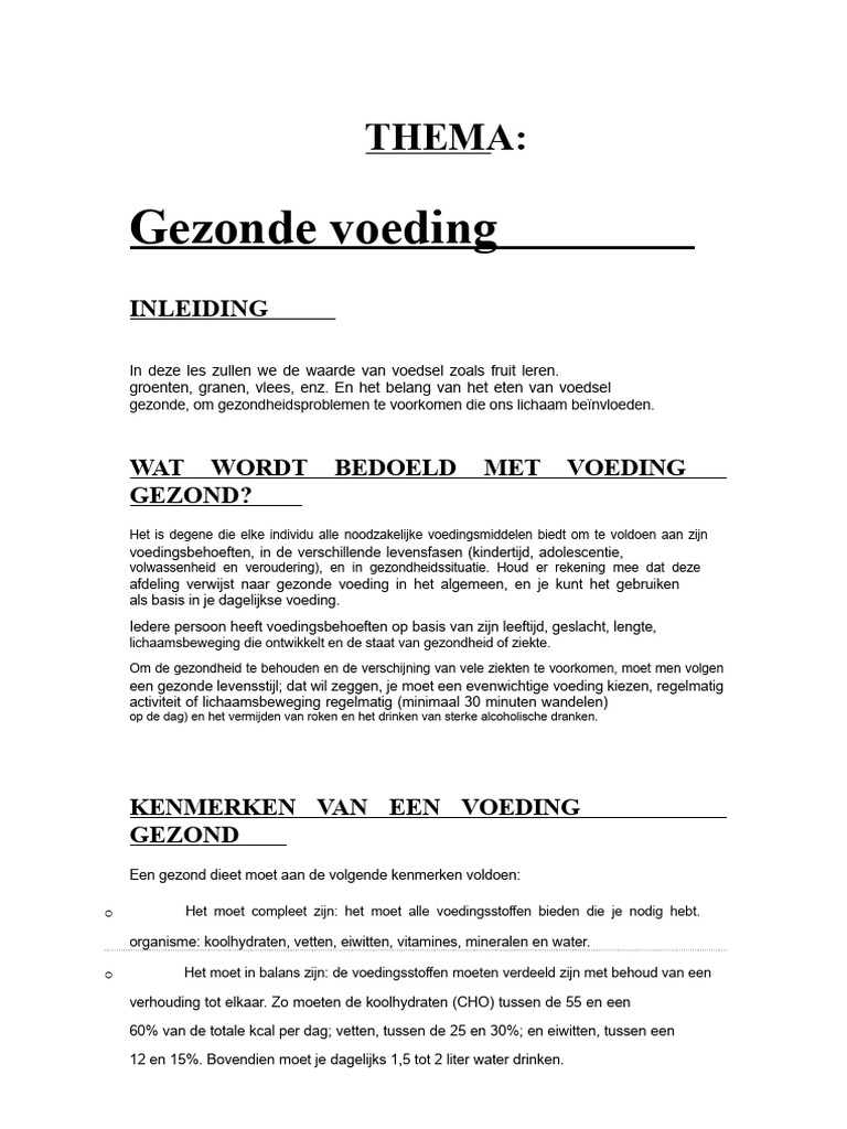 Gezonde Voeding | PDF