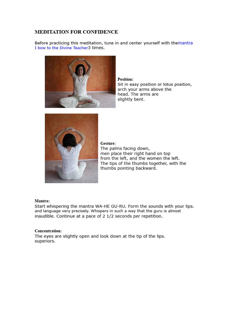 Meditation For Confidence | PDF