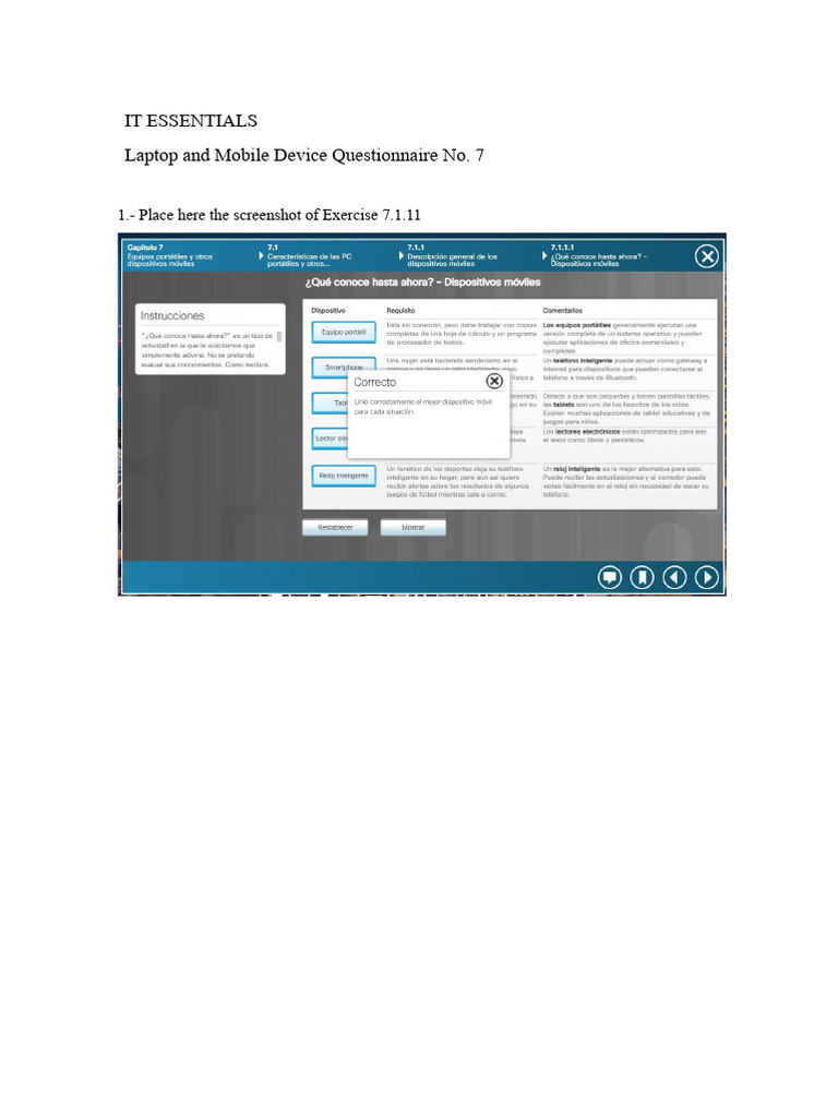 Questionnaire U7 - V7 Laptops Iker Guzman | PDF | Laptop | Usb