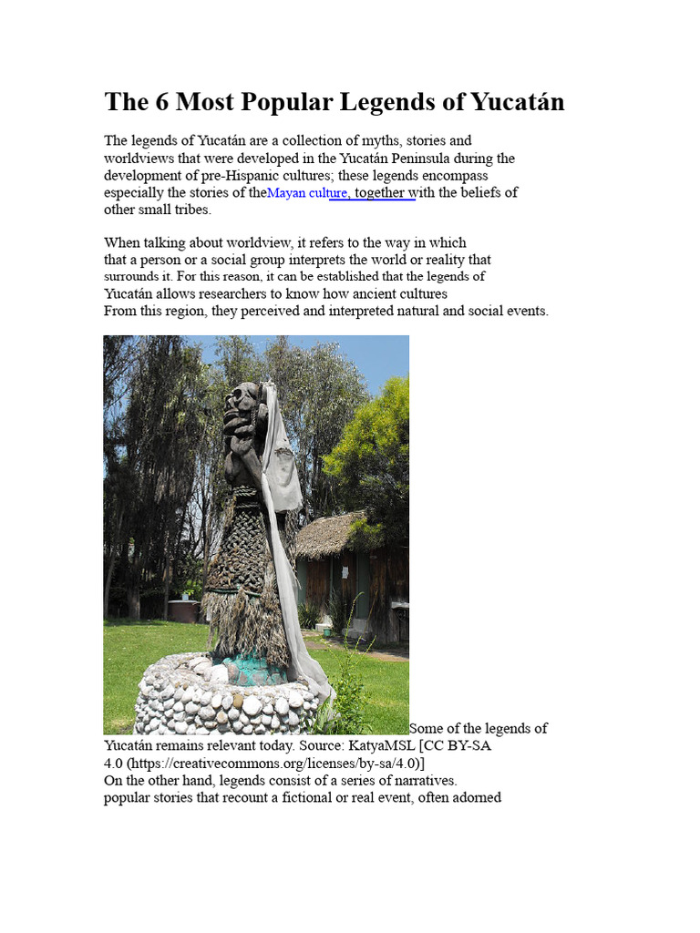 Popular Legends of Yucatán. | PDF | Legends | Odor