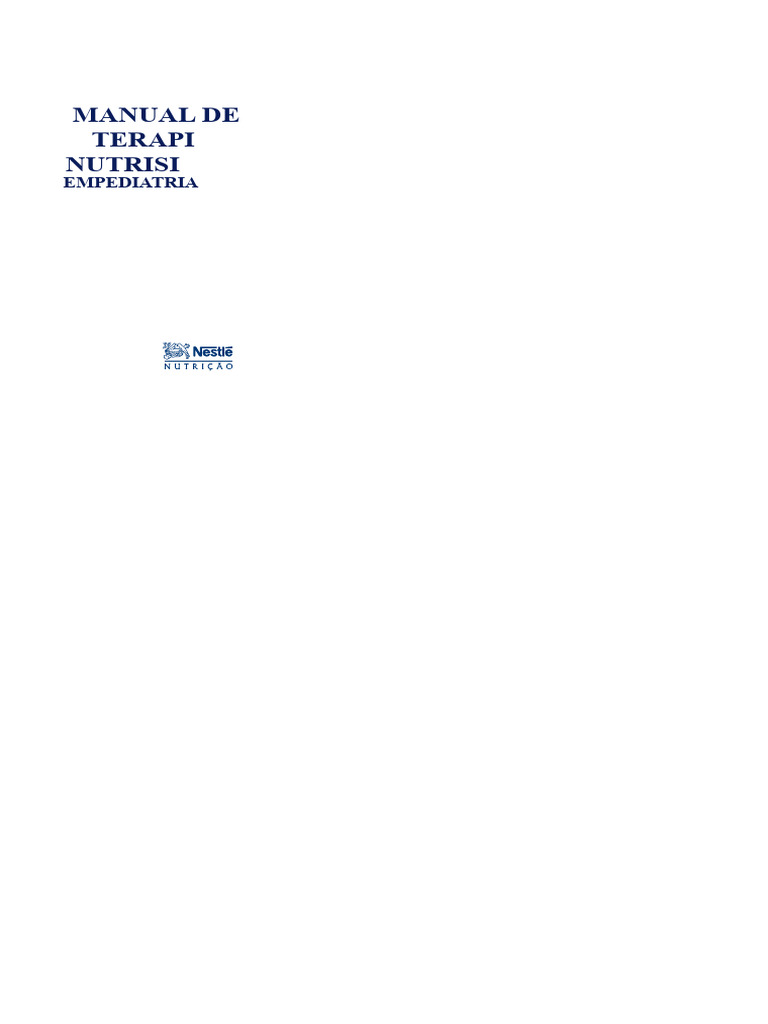 Panduan Terapi Nutrisi Pediatri | PDF