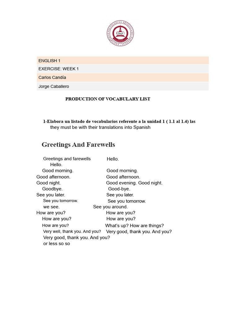 English Week 1 | PDF | Syntax | Grammar
