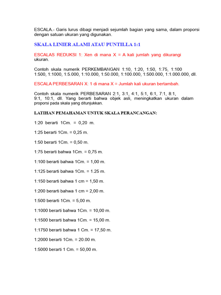 Skala Dan Gambar | PDF