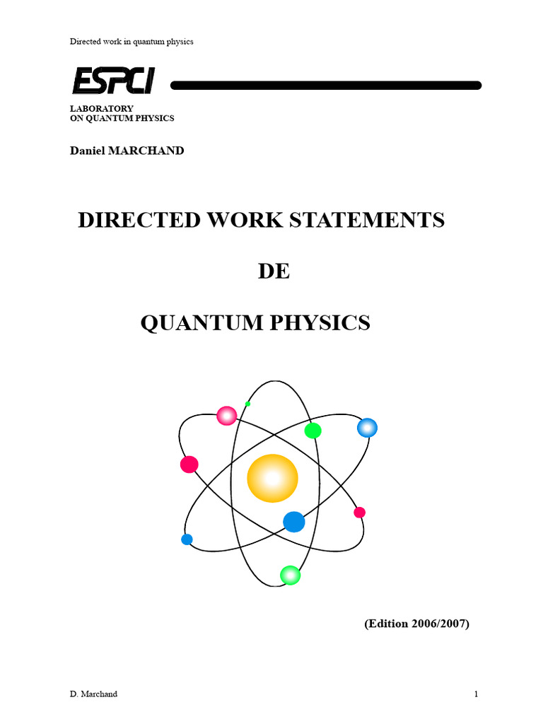 Statements of TD of Quantum Physics2 2 | PDF | Perturbation Theory (Quantum Mechanics ...