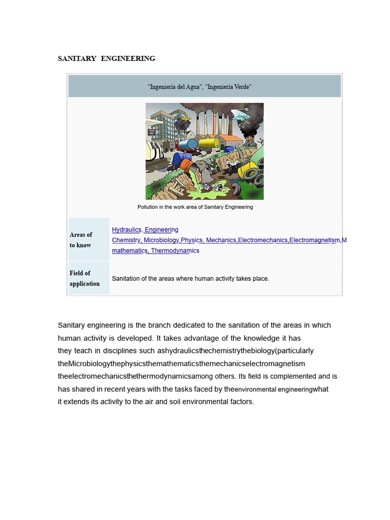 Basic Concepts of Sanitary Engineering | PDF | Sanitation | Sewage Treatment