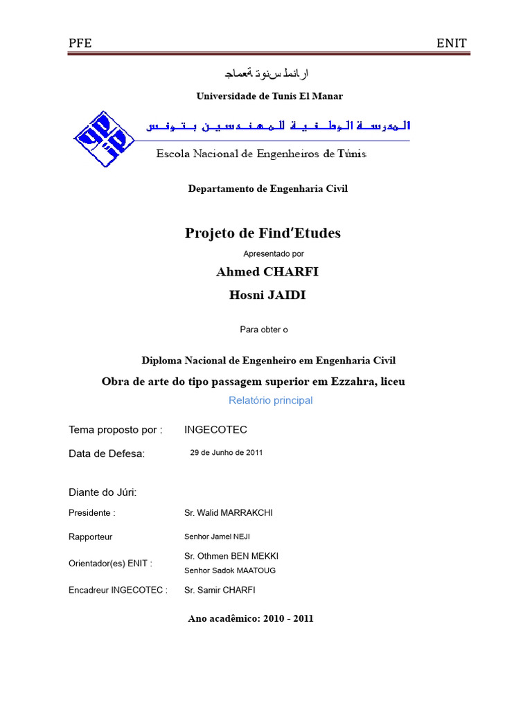 Relatório Final Do PFE | PDF | Tráfego | Viga