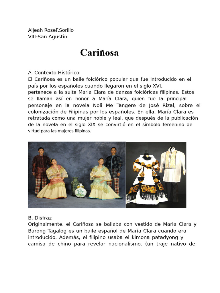 Baile Cariñosa: Historia y Pasos Básicos | PDF