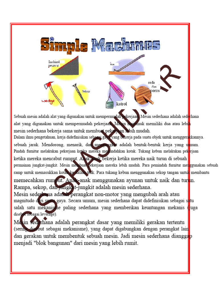Simple Machines PDF | PDF