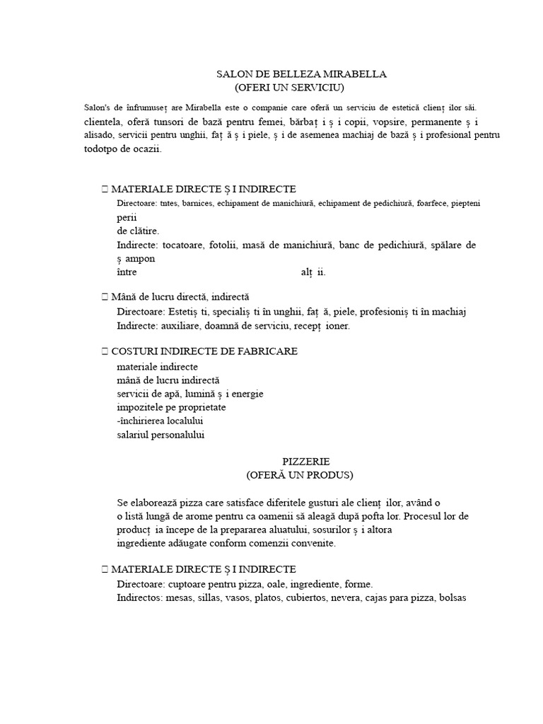 Salon de Frumusețe Mirabella | PDF