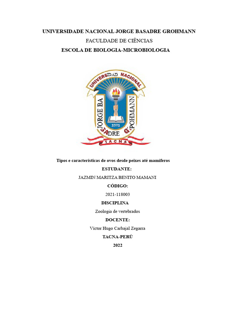 Tipos e Características de Ovos | PDF | Ovo | Embrião