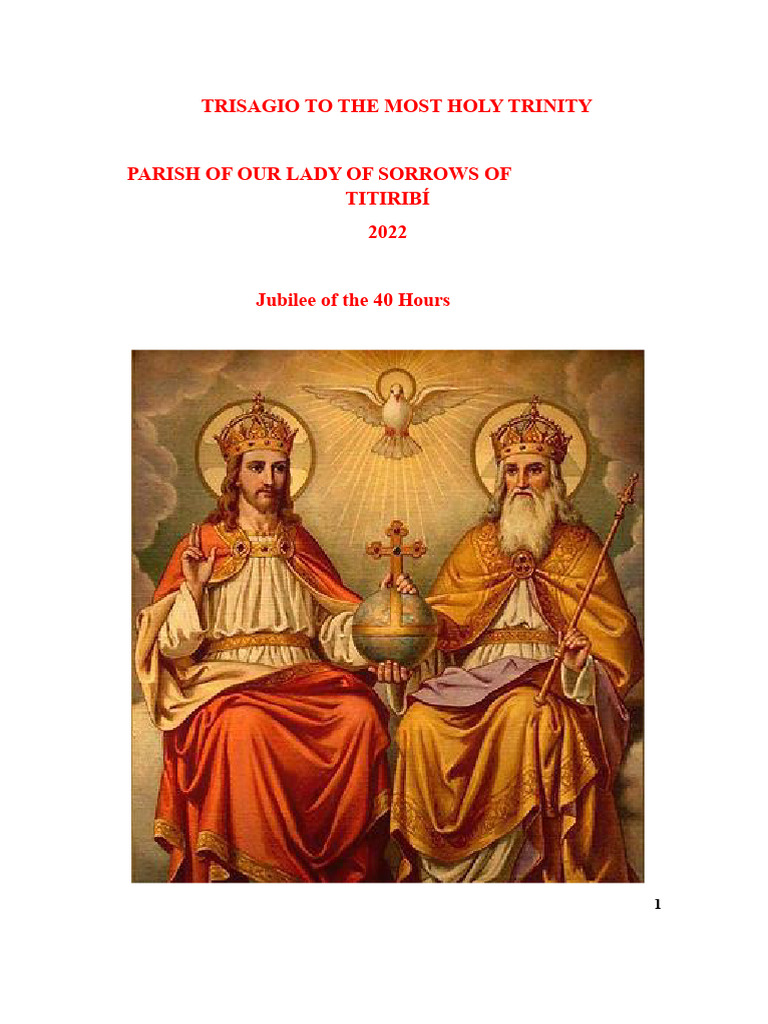 Trisagion To The Most Holy Trinity | PDF | Glory (Religion) | God The ...