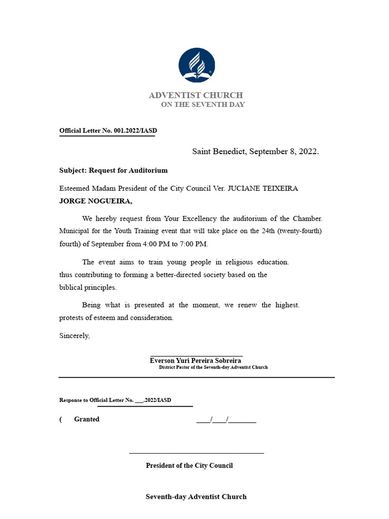Request For Space From The City Council | PDF