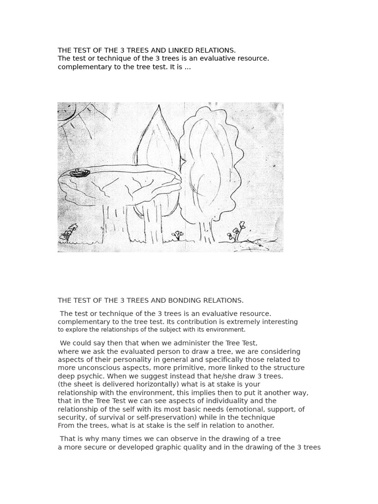 The Test of The 3 Trees and Bonding Relationships | PDF | Methodology ...