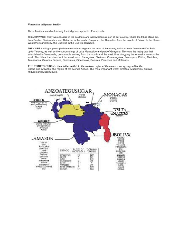 Venezuelan Indigenous Families | PDF