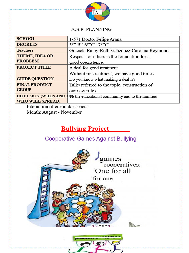 Bullying Prevention Project Plan | PDF | Bullying | Violence