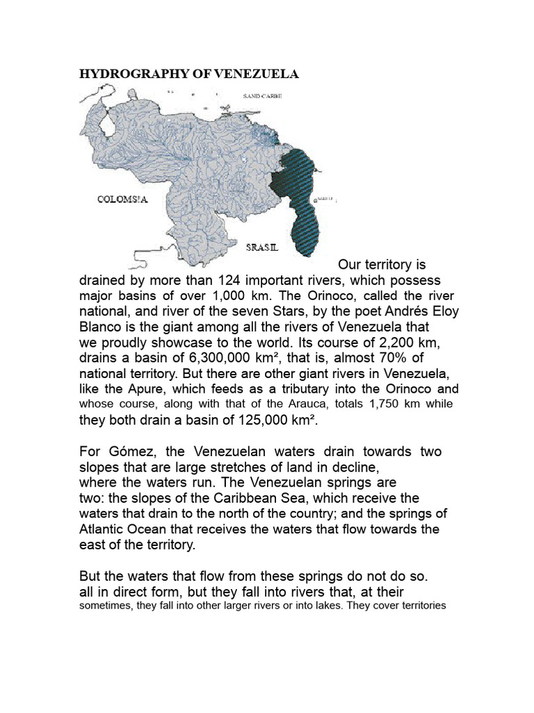 Hydrography of Venezuela: River Systems | PDF | Venezuela | Drainage Basin