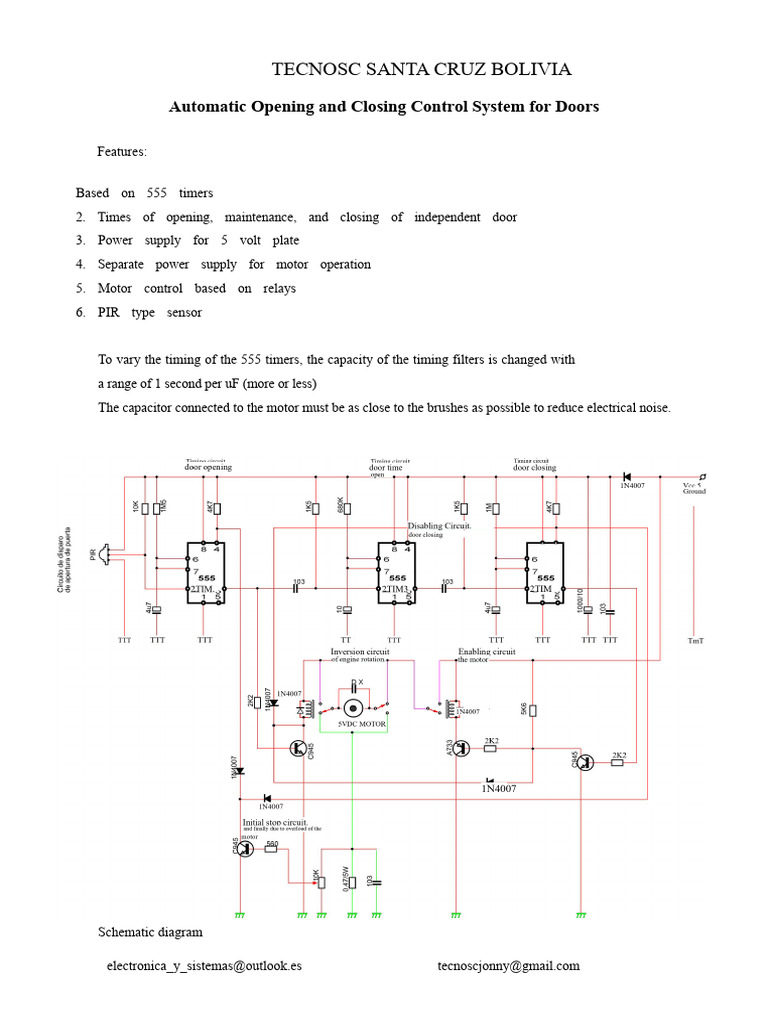 Automatic Opening and Closing Control System For Doors | PDF