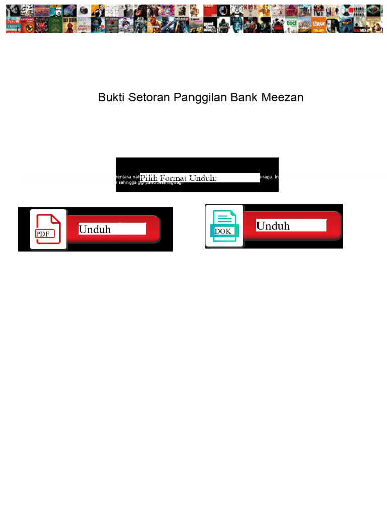 Panggilan Setoran Receipt Bank Meezan | PDF