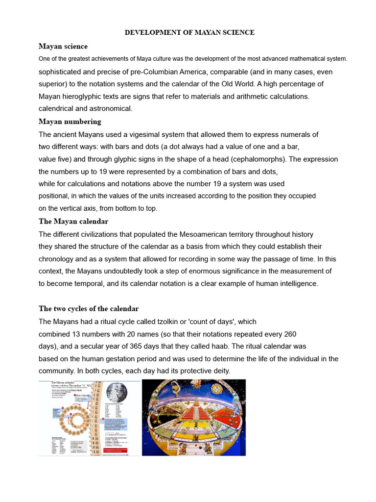 Summary of The Development of Maya Science | PDF | Maya Civilization ...