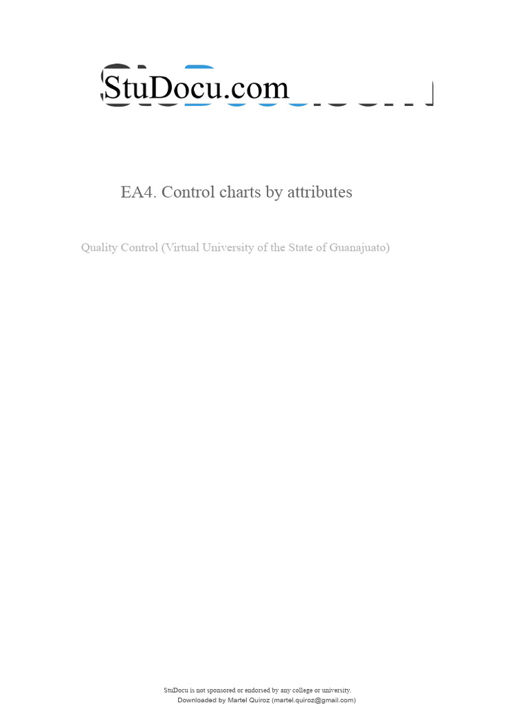 Control Charts for Quality Analysis | PDF