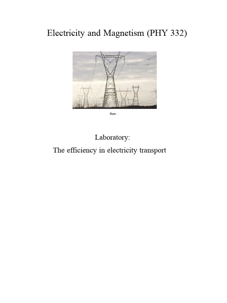 Electricity Transport Efficiency Lab | PDF | Voltage | Resistor