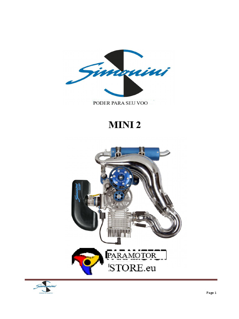 Manual Simonini Mini 2 Plus | PDF | Motores | Pistão