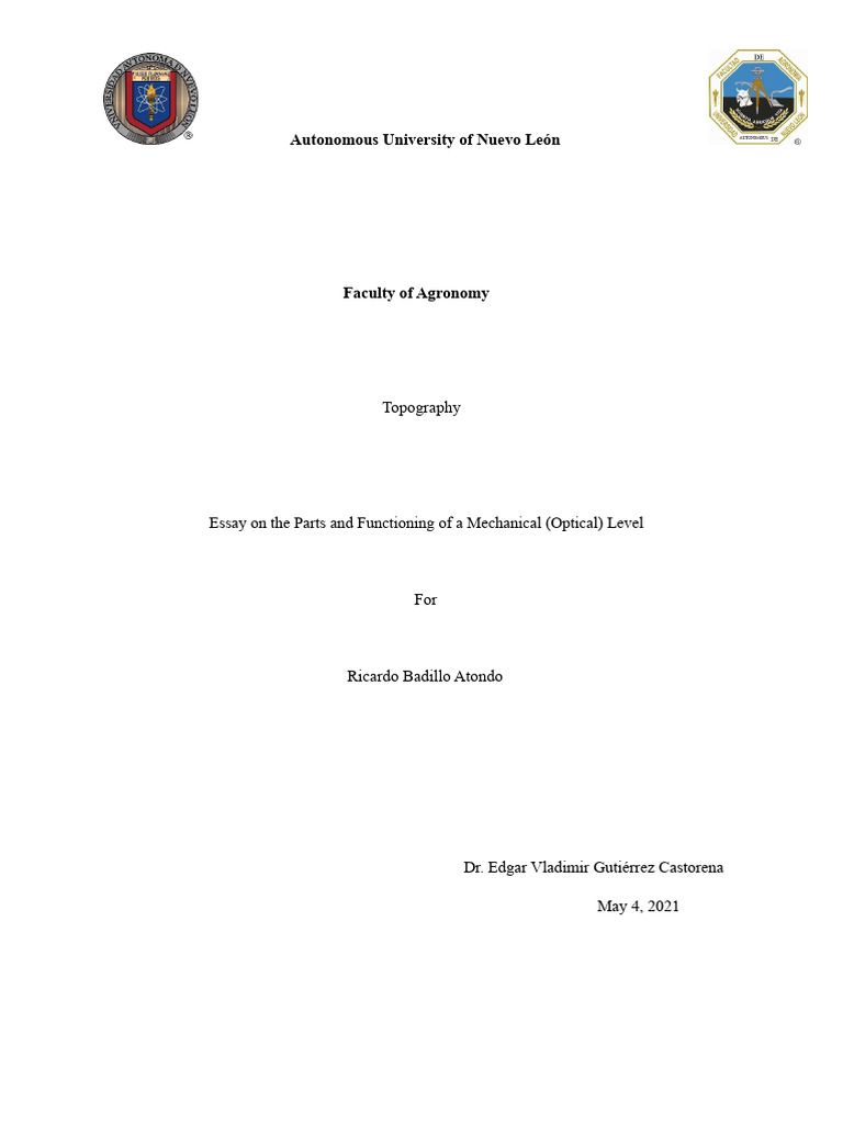 Mechanical Level Parts and Functions | PDF | Optics