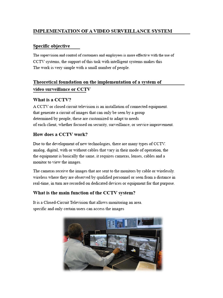 Theoretical Foundation On The Implementation of A Video Surveillance or ...