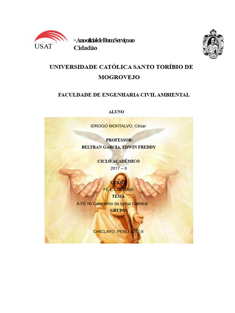 A Fé No Catecismo Da Igreja Católica | PDF | Fé | Batismo