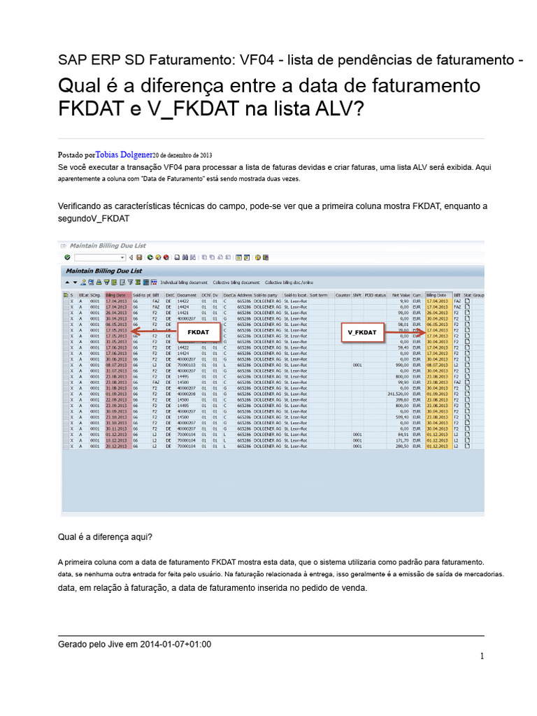 Lista de Vencimentos Vf04 Qual é a Diferença entre a Data de ...