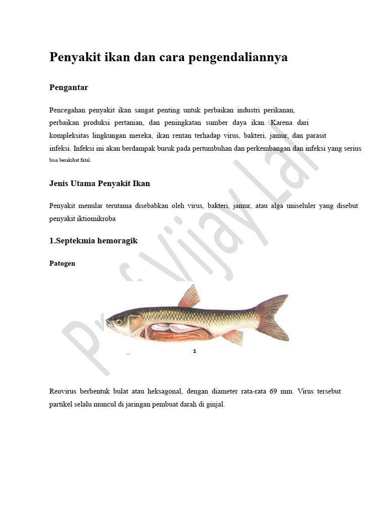 Penyakit Ikan Dan Pengendaliannya | PDF