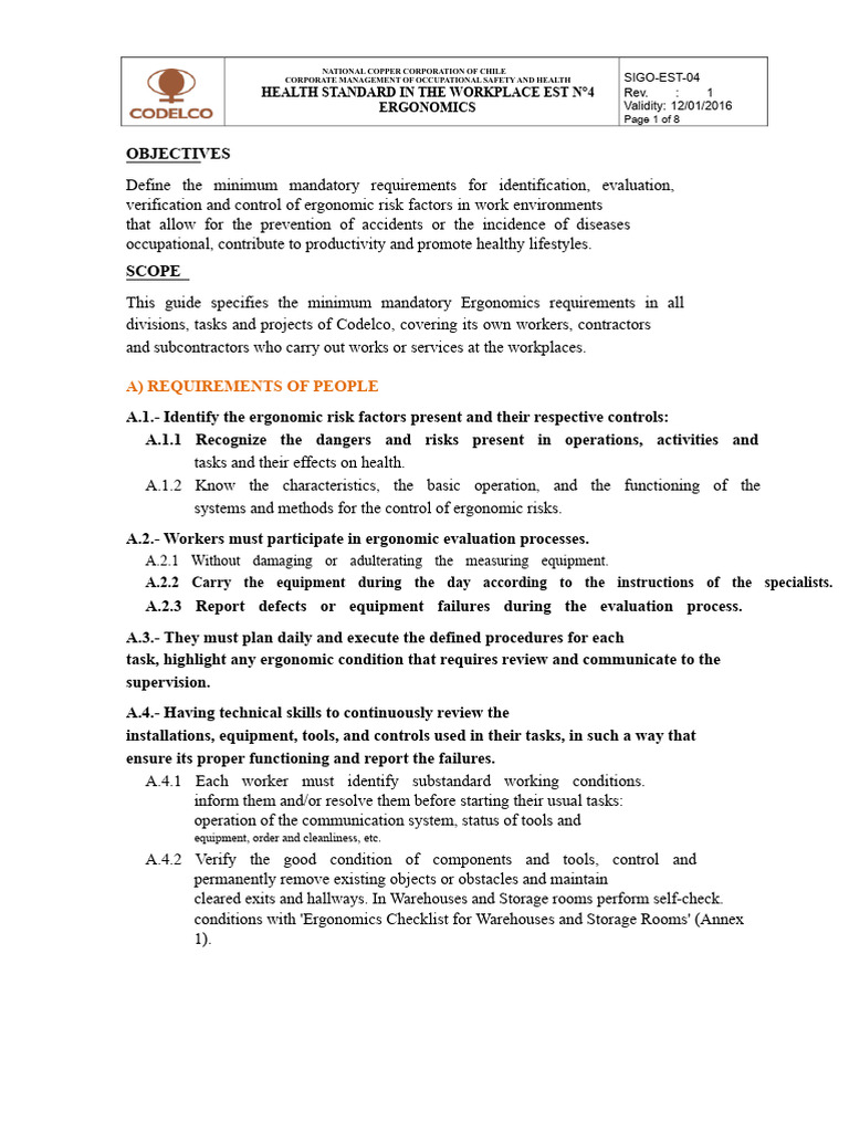EST No. 4 ERGONOMICS 2016 | PDF | Personal Protective Equipment ...