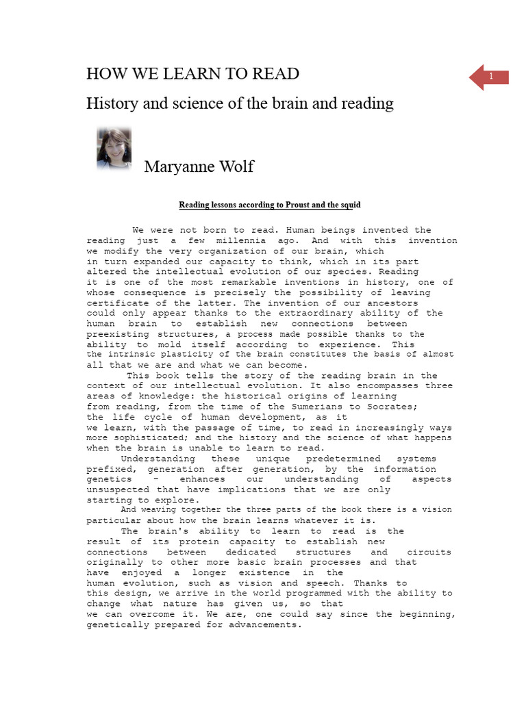 Maryanne Wolf | PDF | Semantics | Vocabulary