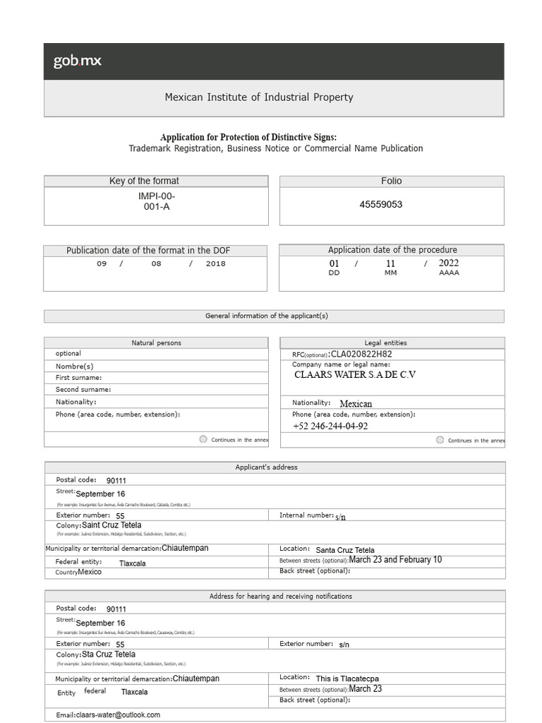 Impi RM Example | PDF | Trademark